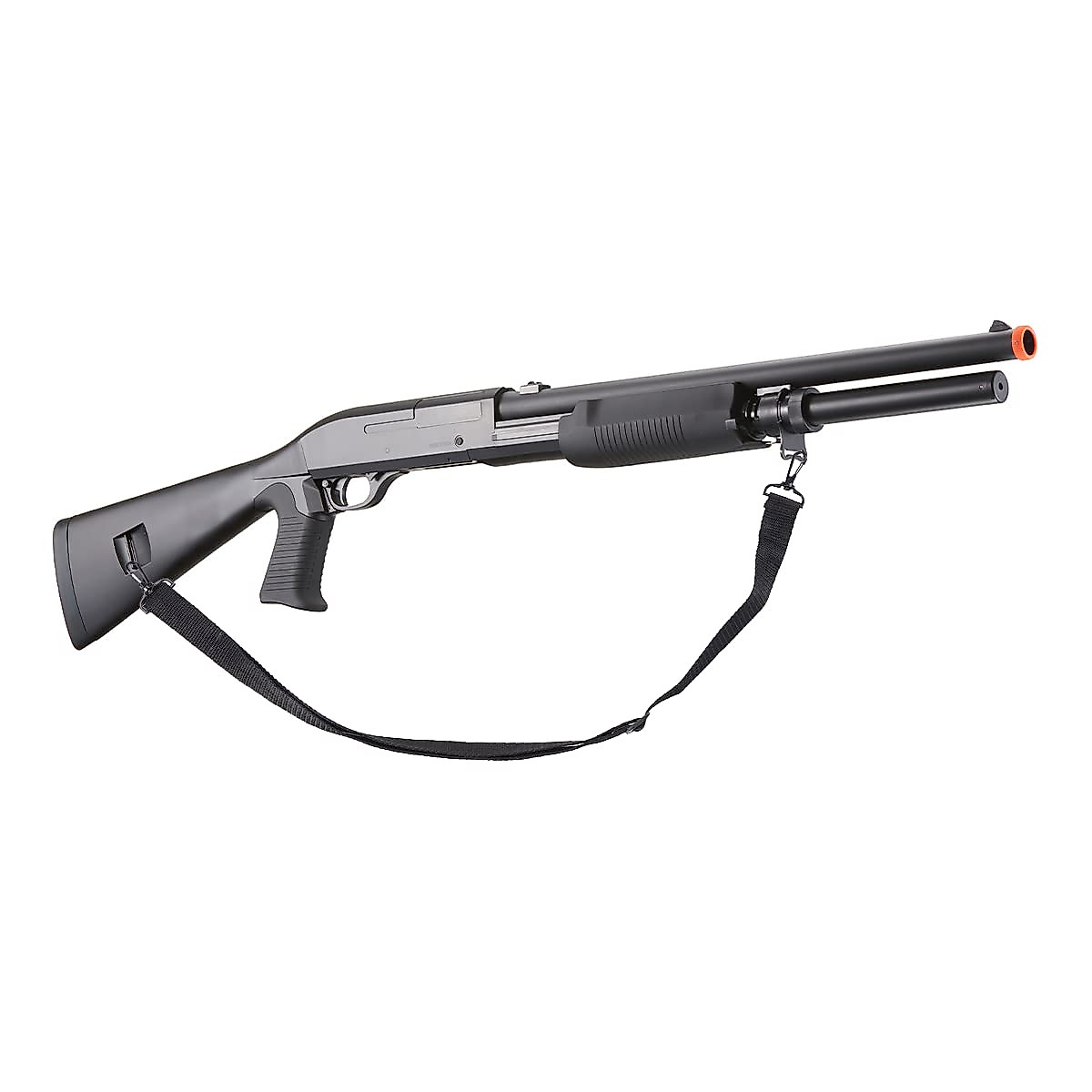 Durable Multi-Shot Triple Burst Pump Action Airsoft Steel/Polymer Shotgun 380 FPS with Shell-M3