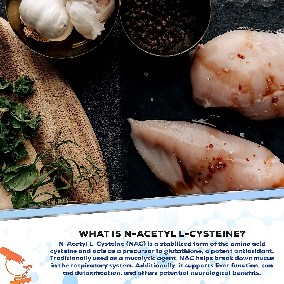 HARVEST NATURALS N-Acetyl L-Cysteine (NAC) Capsules | NAC 500mg | 120 Pill Count | Powerful Antioxidant Precursor & Liver Support | Lab Tested Ingredients