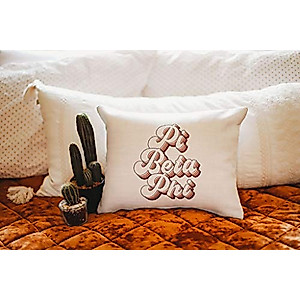 Sorority Shop Pi Beta Phi Pillow – Retro Design, 12" x 16" Lumbar Pillow Sorority