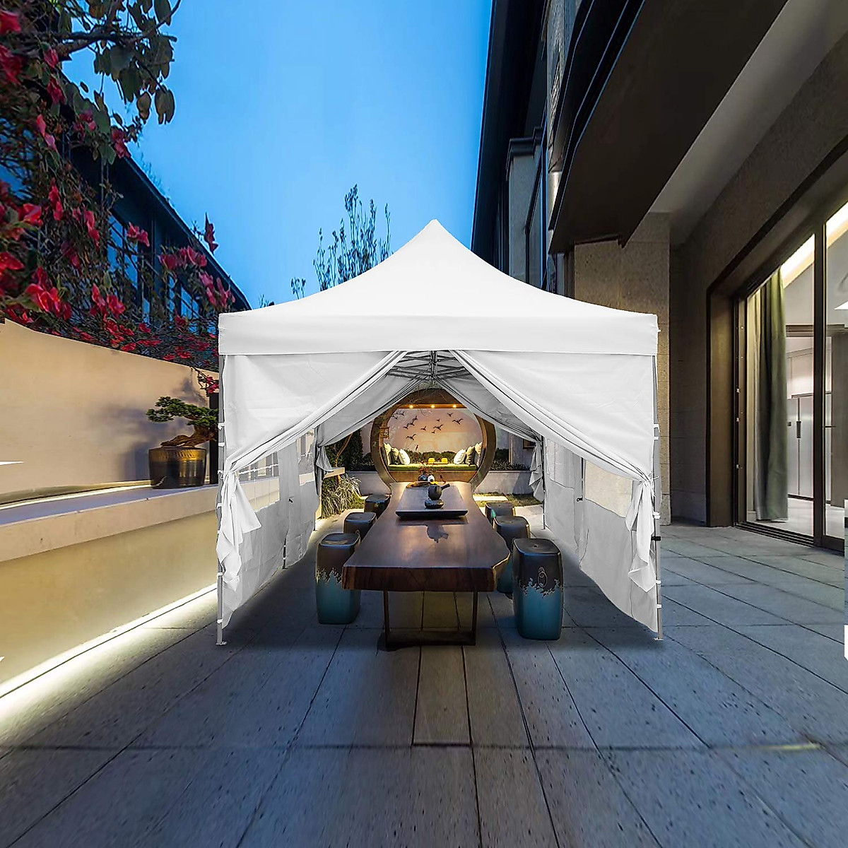 10x20 Pop up Canopy Tent Outdoor Party Wedding Gazebos with Sidewalls White