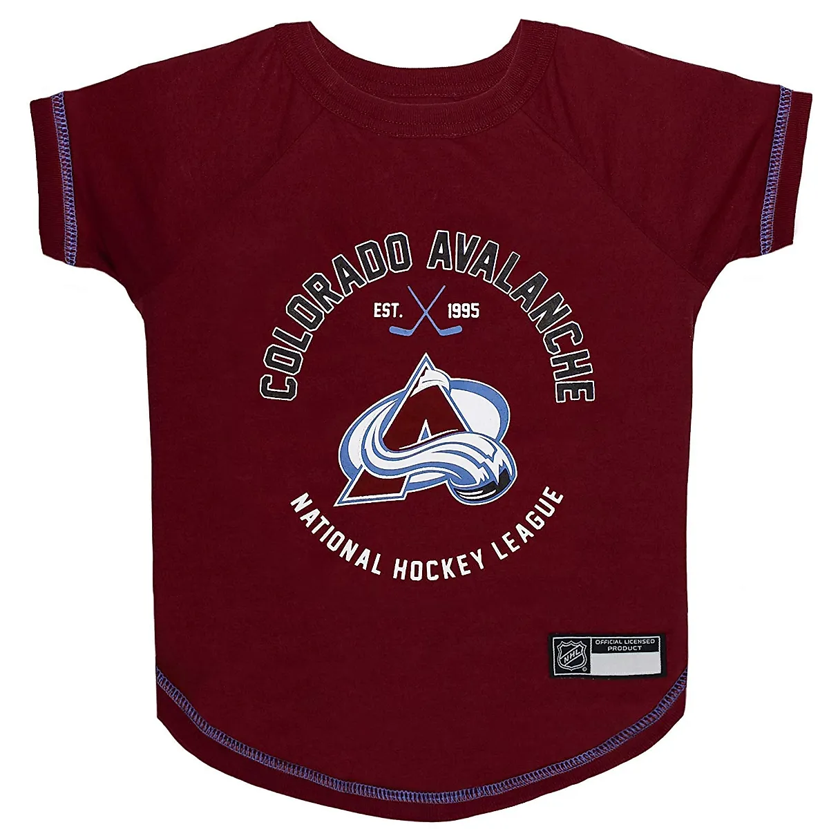 Pets First NHL Colorado Avalanche Tee Shirt for Dogs & Cats, Small. - are You a Hockey Fan? Let Your Pet be an NHL Fan Too!