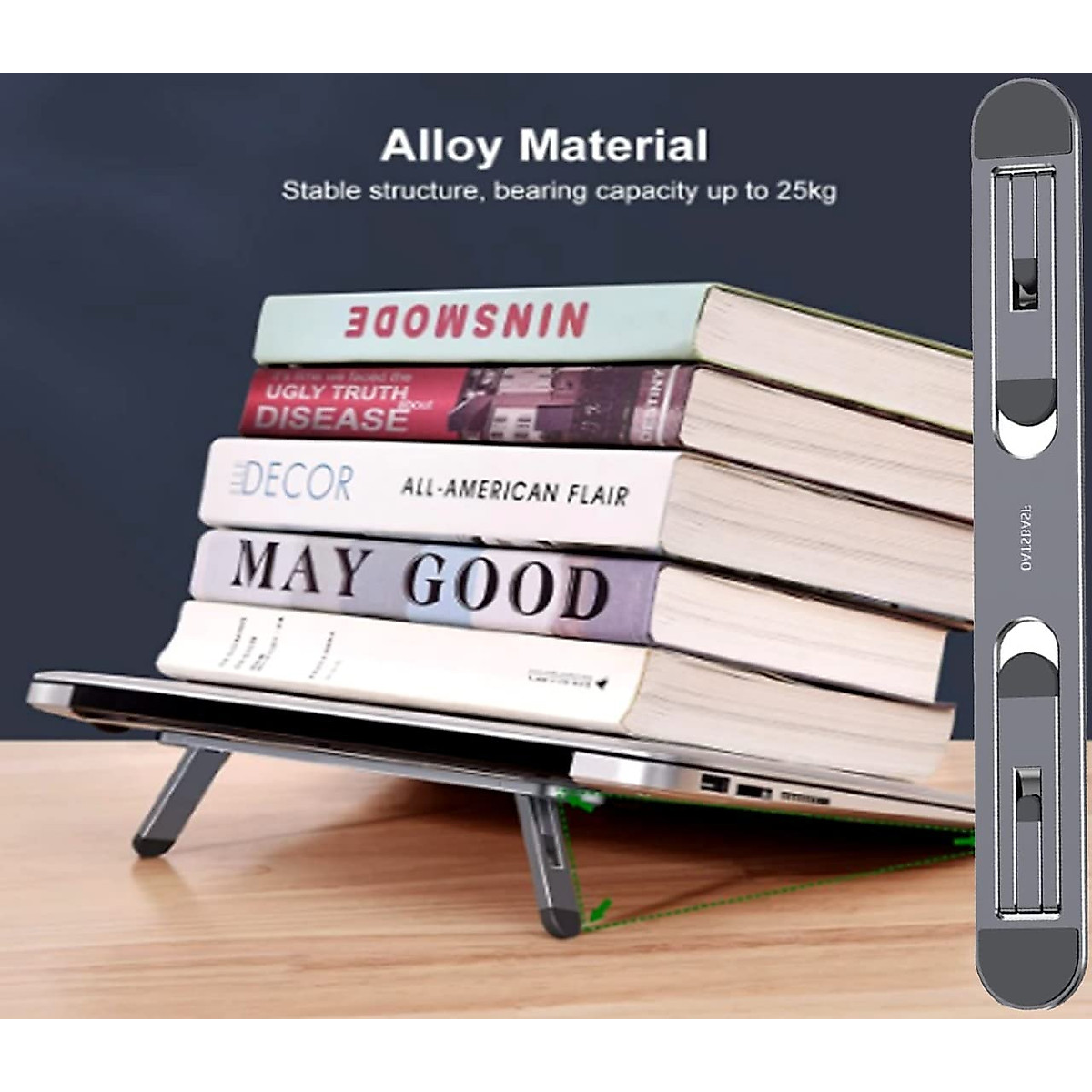 REYPAZ Notebook, Laptop Stand for Desk - Adjustable Ergonomic Aluminum Computer Holder for Laptop - Portable Laptop Holder for Home, Office Desk etc