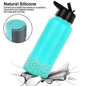 Hank Leandro Upgraded Protective Silicone Boot for 32-40oz Water Bottle,BPA-Free Safe Anti-Slip Bottom Sleeve Cover