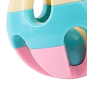 POPETPOP 2Pcs Bird Bell-Dog Ball with Bell Pet Parrot Toy Colorful Birds Ball with Bell for Budgie Cockatiel Rabbit Cat Dog