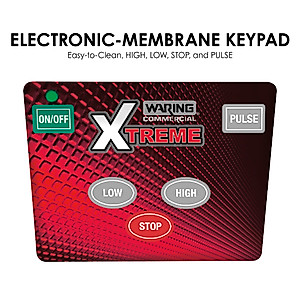 Waring Commercial MX1050XTS 3.5 HP Blender with Electronic Keypad Controls, Pulse Feature and a 64 oz. Stainless Steel Container, 120V, 5-15 Phase Plug