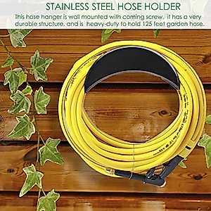 Garden Hose Holder, 2 Packs Water Hose Holder, Wall Mount Metal Hose Hanger, Heavy Duty Hose Storage Reel Garden Hose Hanger for Outside Hose Brackets