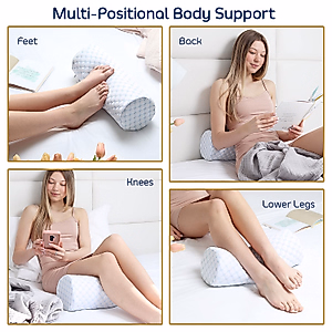 Nestl Neck Roll Pillow for Pain Relief - Premium Memory Foam – Bolster Pillow for Sleeping with a Breathable Cooling Cover - Comfy Cylinder Neck Roll Pillow