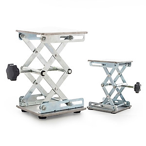 RXZIXYL Adjustable Lifting Stand Display Table Woodworking Lifter Jack for RC Crawler Car TRX4 SCX10 Wraith RR10 Arrma Kraton Losi LMT (100x100mm)