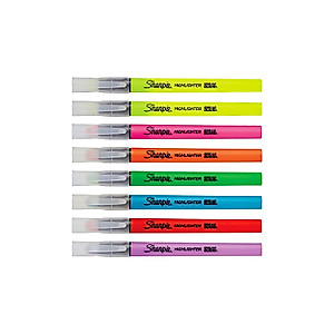 SHARPIE Highlighter, Clear View Highlighter with See-Through Chisel Tip, Stick Highlighter, Assorted, 8 Count