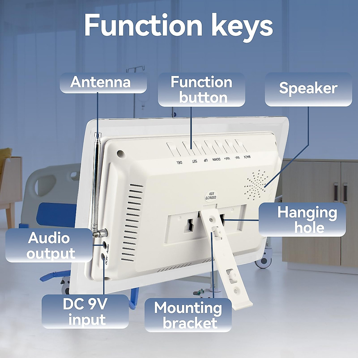 Retekess T114 Caregiver Pager,Wireless Calling System,15 Level Volume,10 Waterproof Alert Call Buttons for Clinic,Hospital,Nurses Station