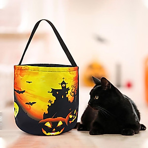 Tarocynn 2 Pieces Halloween Candy Bucket with LED Light Trick or Treat Bags Halloween Bakset Reusable Pumpkin Candy Baskets Tote Bag for Kids Party Supplies Favors