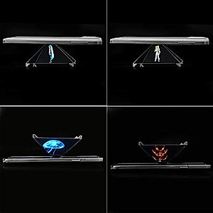 Arinda 3D Hologram Pyramid Display Projector Video Stand Portable for Smart Mobile Phone