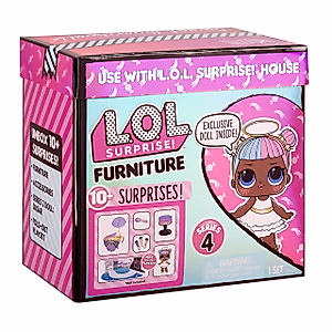 L.O.L. Surprise! LOL Surprise Furniture Sweet Boardwalk with Sugar Doll and 10+ Surprises, Doll Candy Cart Furniture Set, Accessories