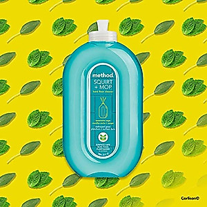 Method Hardwood Floor Cleaner Squirt + Mop Bottle, Spearmint Sage, For Sealed Hardwood and Laminate Floors, 25 Fl Oz (Pack of 1)