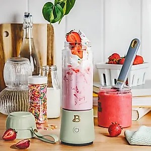 Beautiful Portable to-Go Blender 2.0, 70 W, Sage Green by Drew Barrymore,16 oz