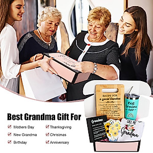 BuiltFit Grandma Gifts Birthday Gift for Grandma from Granddaughter - Birthday Gifts Box for Grandmother from Grandchildren Grandson, Christmas Mothers Day Gifts Set for Great Grandma Nana