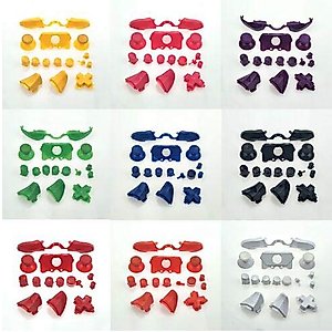 Full Set Dpad Bumpers Triggers Buttons RT LT RB LB Button ABXY Buttons with Thumbstick for Xbox One Elite Xbox One E Controller Replacement (Purple)