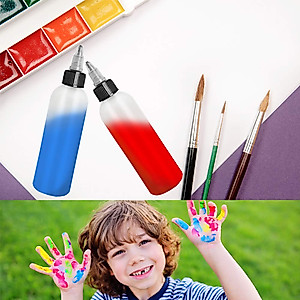 Muiyaneq 20 Pack 4oz/120ml Plastic Boston Squeeze Bottles,Empty Dispensing Bottles with Twist Top Cap,White Boston Round LDPE Bottles for Liquids, Inks, Oils,Crafts,Kitchen,Household