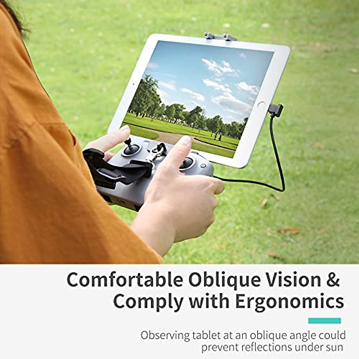 Foldable Tablet Holder for DJI Mini 3 Pro/DJI Mini 2 /Mavic Air 2/ Air 2S/ DJI Mavic 3, No Disassembly iPad Holder Stand, DJI Mini 2 Accessories, Mavic Air 2 Accessories