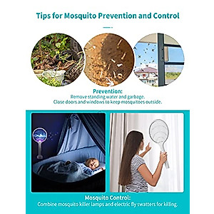 YISSVIC Electric Fly Swatter 2 Pack Bug Zapper Racket 4000 Volt Dual Modes Fly Zapper Rechargeable for Indoor Home Office Backyard Patio Camping (2 Packs)