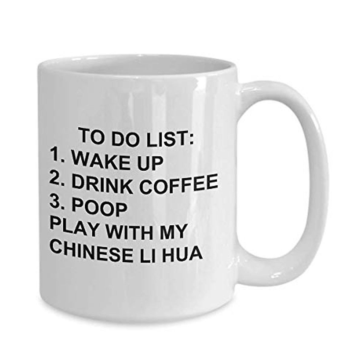 Chinese Li Hua Owner Mug Dog Lovers To Do List Funny Coffee Mug Tea Cup Gag Mug for Men Women