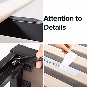 ZINUS GOOD DESIGN Award Winner Suzanne 6 Inch Bamboo and Metal Platforma Bed Frame, No Box Spring Needed, Wood Slat Support, Grey Wash, Twin