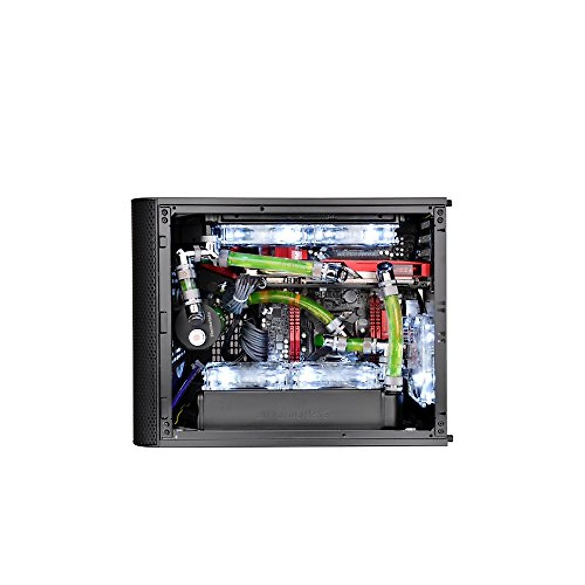 Thermaltake Core V21 SPCC Micro ATX, Mini ITX Cube Gaming Computer Case Chassis, Small Form Factor Builds, 200mm Front Fan Pre-installed, CA-1D5-00S1WN-00 Black