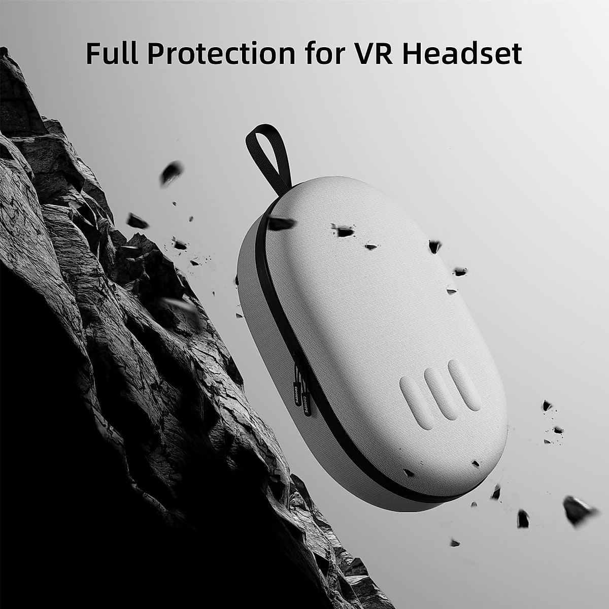 COOWPS Hard Carrying Case for Meta Quest 3 Accessories, Compatible with Official Elite Strap, Portable Full Protection for Travel and Home Storage, Light Grey