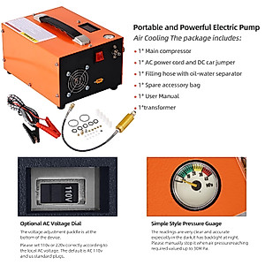 Generic Portable household, outdoor 12V air compressor 110V/, 4500Psi/30Mpa/300Bar