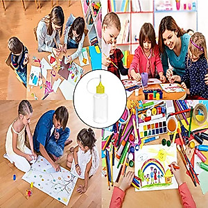 10 Pcs 1 Ounce Precision Tip Applicator Bottle 30 ML Translucent Glue Bottles Multicolor Lid with 2 Pcs Mini Funnel, for Alcohol Ink Craft Acrylic Painting