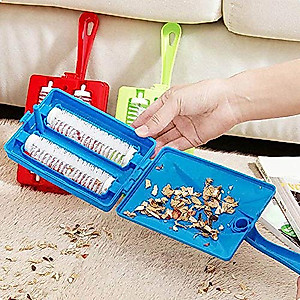 Eugeneq Mini Carpet Rug Roller Brush Dirt Handheld Sweeper Cleaner for Home Cleaning