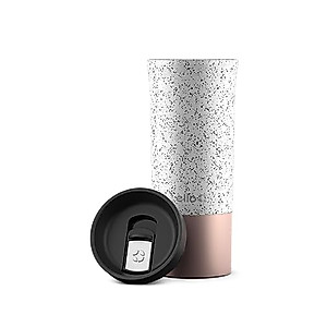 Ello Miri Vacuum Insulated Stainless Steel Travel Coffee Mug - Travel Tea Mug, 16 oz, Speckle Rosegold