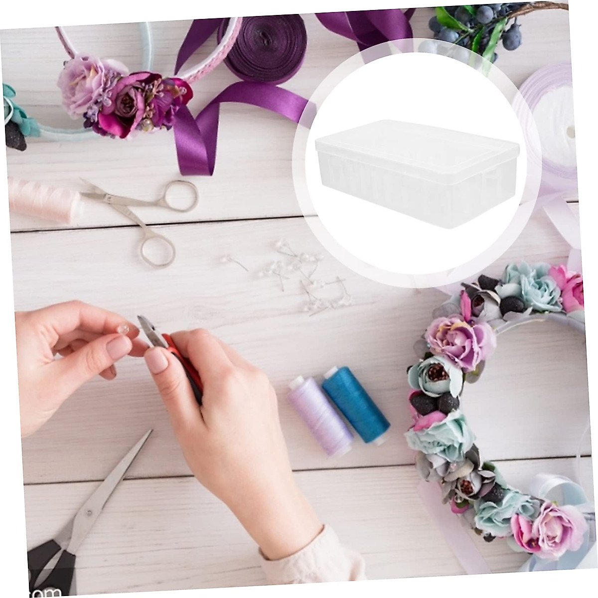 2pcs 42 42 Axis Embroidery Thread Box Bobbin Plastic Desktop