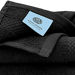 White Classic Luxury Hand Towels | 6 Pack Luxury Cotton Washcloths | 12 Pack Bundle (Gray)