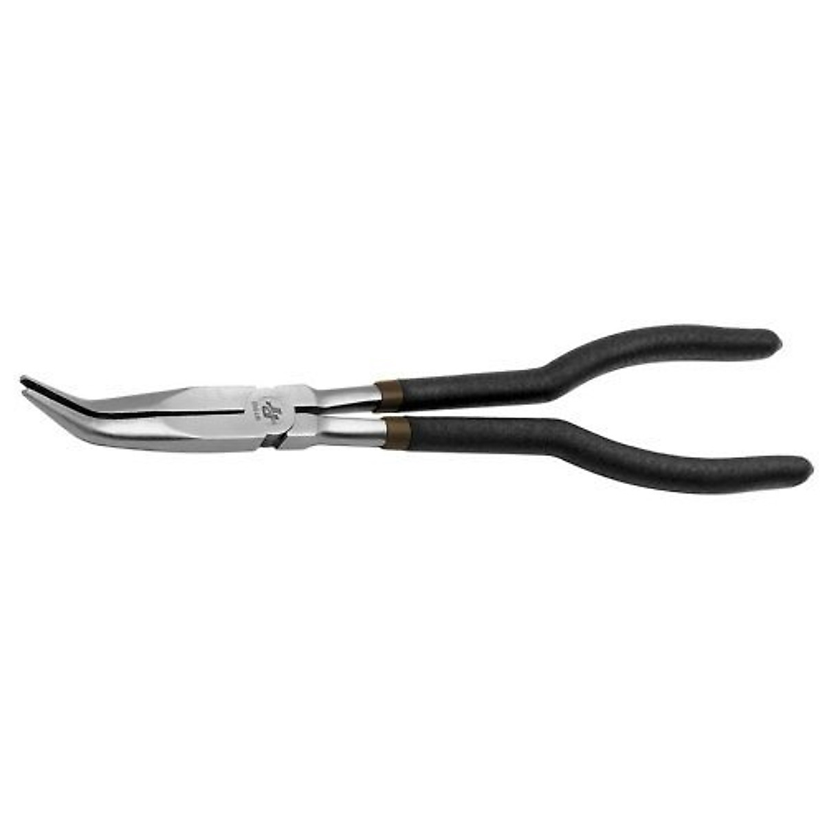 Performance Tool W1045 11-Inch Long Reach 45-Degree Bent Long Nose Pliers, Black