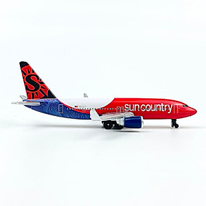 AVIAMUSE Sun Country Model Airplane, Die-cast Single Planes Model Aircraft Suitable for Collection & Christmas, Birthday Gifts