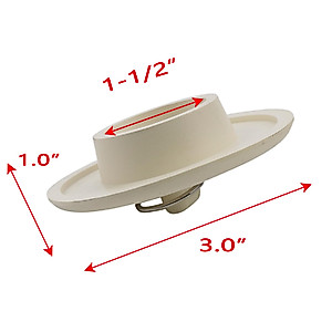 Pufguy 2pcs Rubber Drain Stopper White Sink Rubber Stopper Rubber Sink Stopper Kitchen Drain Drain Stopper Utility Sink Stopper Sink Drain Stopper for for Kitchen Bathroom or Laundry