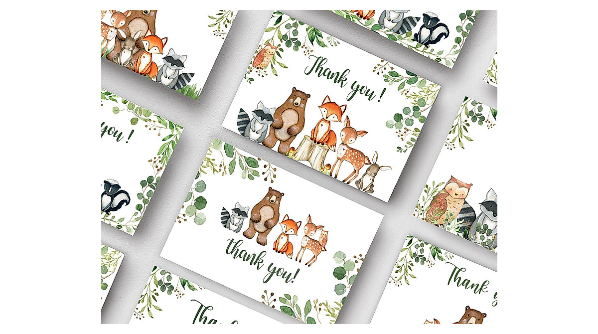 50 Woodland Thank You Cards for Every Occasion