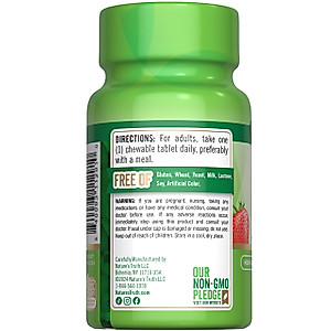 Nature's Truth Chewable Vitamin D3 2,000 IU | 100 Tablets | Berry Flavor | Vegetarian, Non-GMO, & Gluten Free Supplement