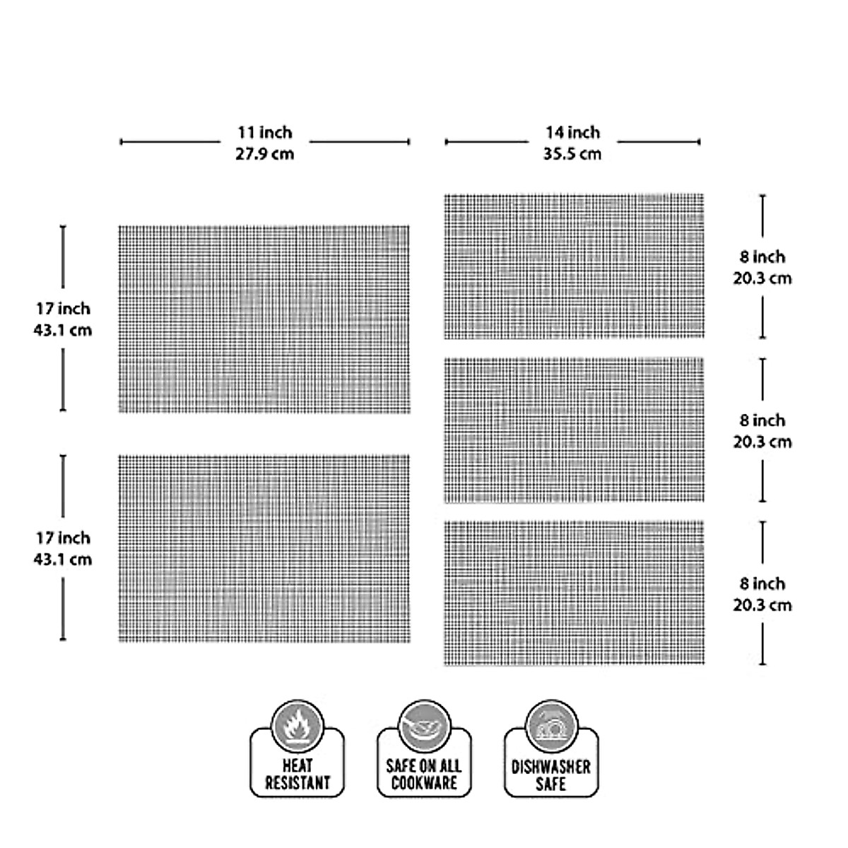 Farberware 5275939 Barbeque Nonstick Slotted Grill Liners, Black