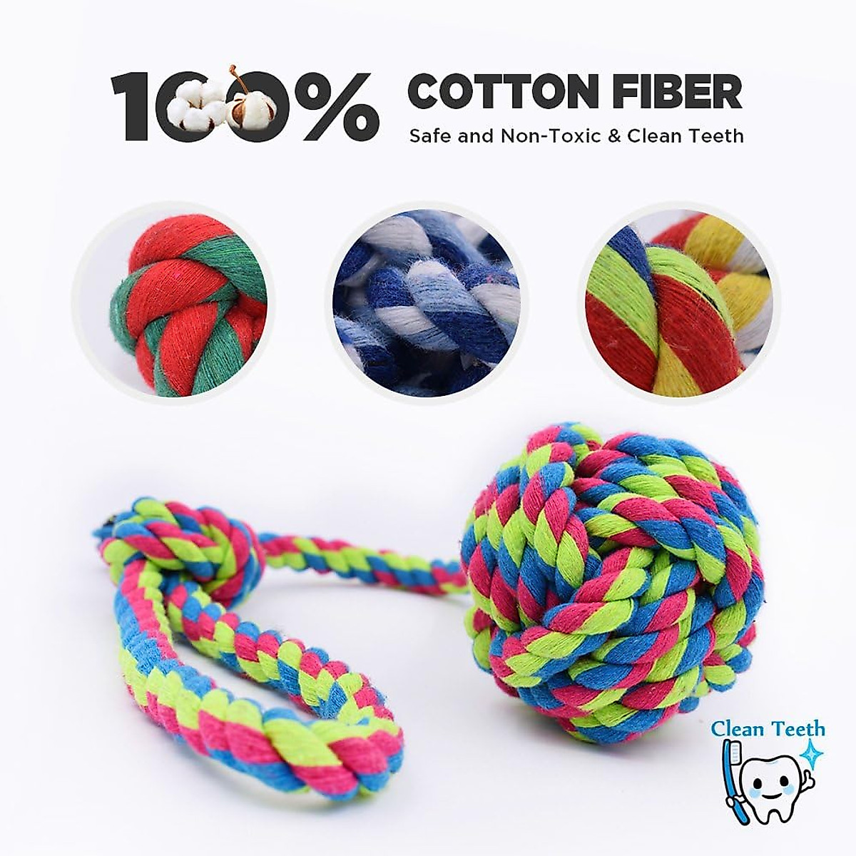 RIO Direct Dog Toys for Large Dogs, Durable Rope Chew Toys Set for Aggressive Chewers - XL Size 4 Pack Gift Set Best for Medium to Large Breeds