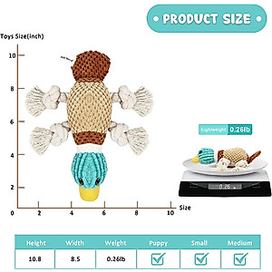 IPORLEER Squeaky Dog Toys, Stuffed Dog Toys for Large Dogs, Soft & Durable Plush Dog Chew Toys with Crinkle Paper for Puppies