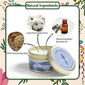 Scented Candles, Scented Candles Gifts Set, Aromatherapy Candles for Home, Essential Oil Infused Soy Wax Candles, Gifts for Mom