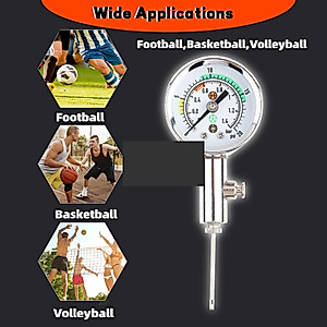 Ball Pressure Gauge, Mini Portable Basketball Football Volleyball Ulitity Air Pressure Gauge Sports Inflation Devices