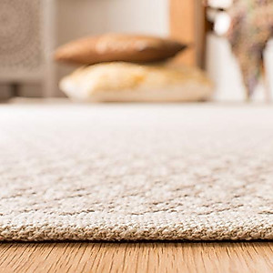 SAFAVIEH Montauk Collection Area Rug - 6' x 9', Ivory & Grey, Handmade Flat Weave Boho Farmhouse Cotton, Ideal for High Traffic Areas in Living Room, Bedroom (MTK339A)