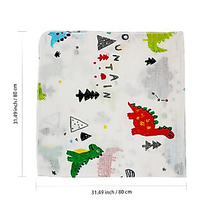 Koo-dib Muslin Baby Newborn Receiving Swaddle Blankets Neutral for Baby Boys, Muslin Baby Receiving Wrap Swaddle Blanket Boy, Baby Swaddles Set of 5 30x30 Inches