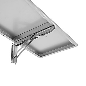 Emmliy Food Truck Shelf, 72" x12” Stainless Steel Drop Down Foldable Food Cart Concession Window Serving Shelf, Wire Drawing Surface (72" x12”)