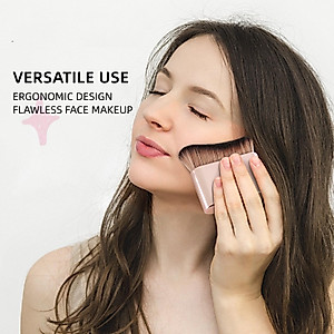 GOERTI Self Tanner Brush, Kabuki Brush for Body, Professional Body Makeup Brush for Flawless Leg Makeup, Bronzer Shimmer Glow Blend Brush, High Density Foundation Brush Makeup Brush for Cream