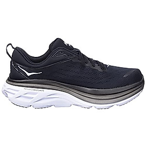 Hoka Men's Bondi 8 Sneaker, Black/White, 10