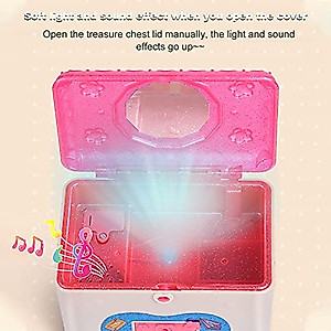 Walbest Toy, Jewelry Box Lovely Large Capacity Plastic Cartoon Treasure Chest for Gift Treasure Box